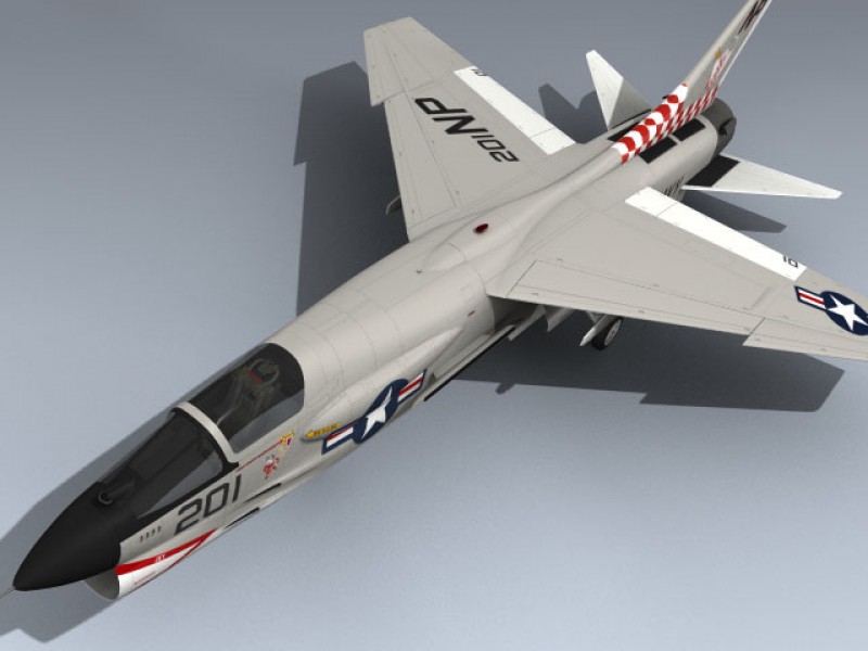 F 8j Crusader Vf 24 Co 3d Model By Mesh Factory