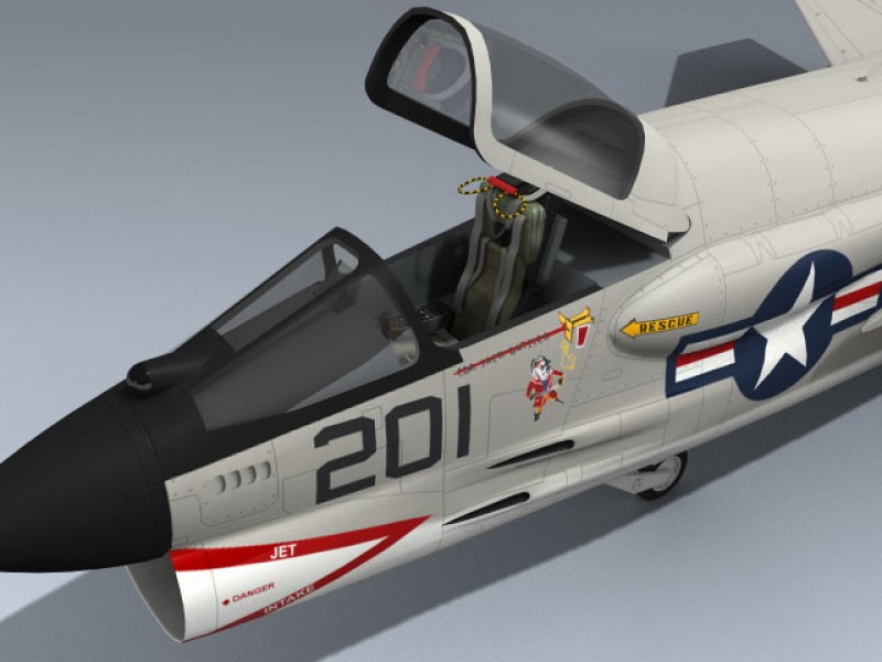 F 8j Crusader Vf 24 Co 3d Model By Mesh Factory