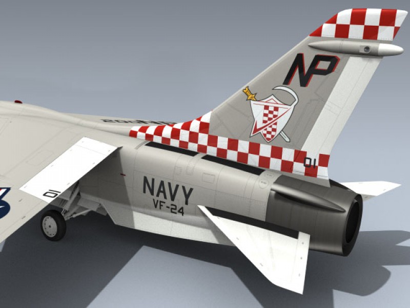 F 8j Crusader Vf 24 Co 3d Model By Mesh Factory