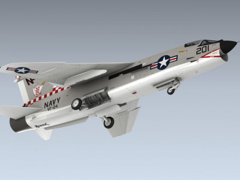 F 8j Crusader Vf 24 Co 3d Model By Mesh Factory