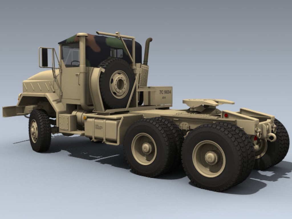 M932 Tractor (US Desert) 3d Model by Mesh Factory
